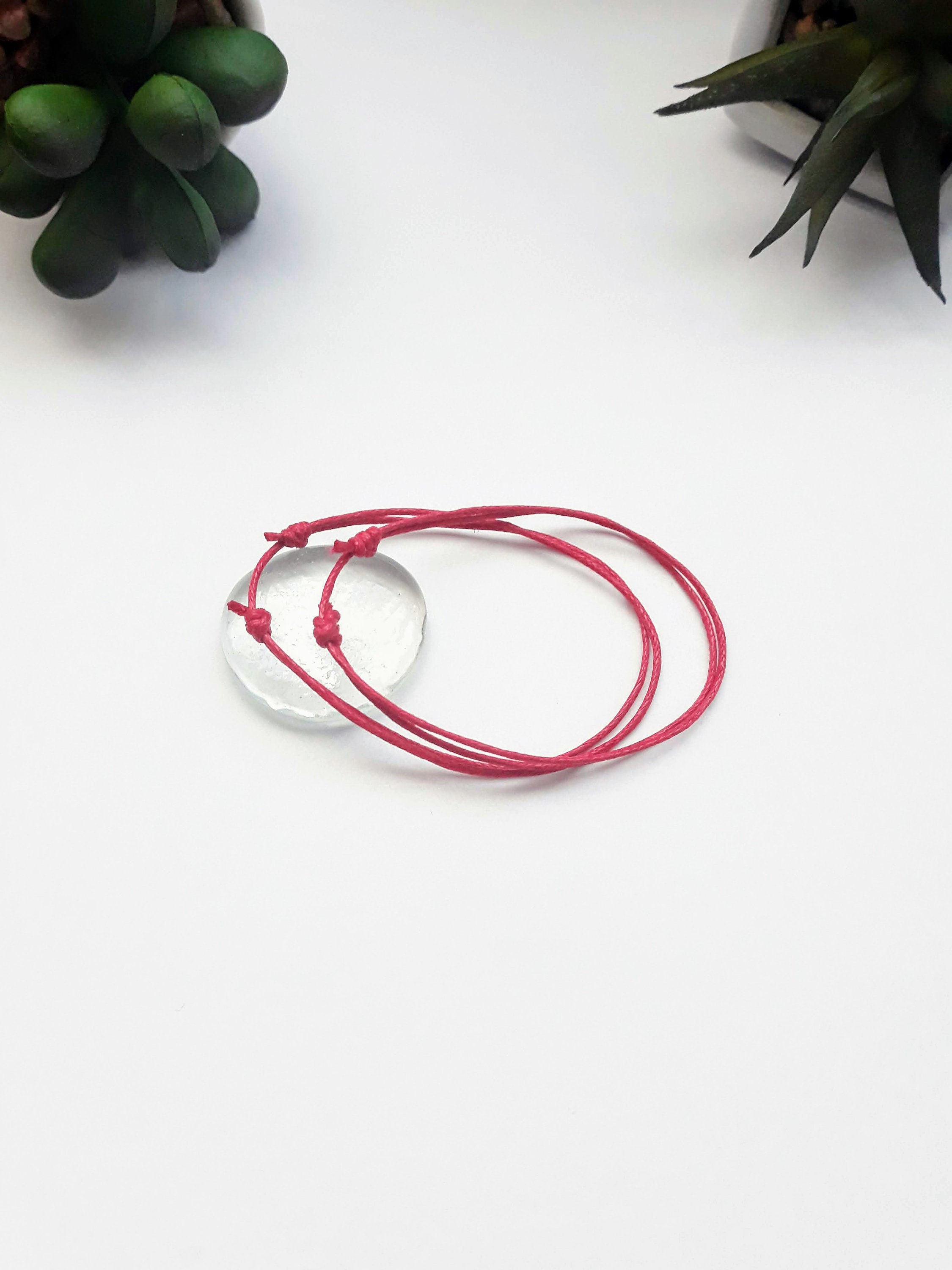 Red String Bracelet Set: Minimalist Protection Bracelet - Etsy