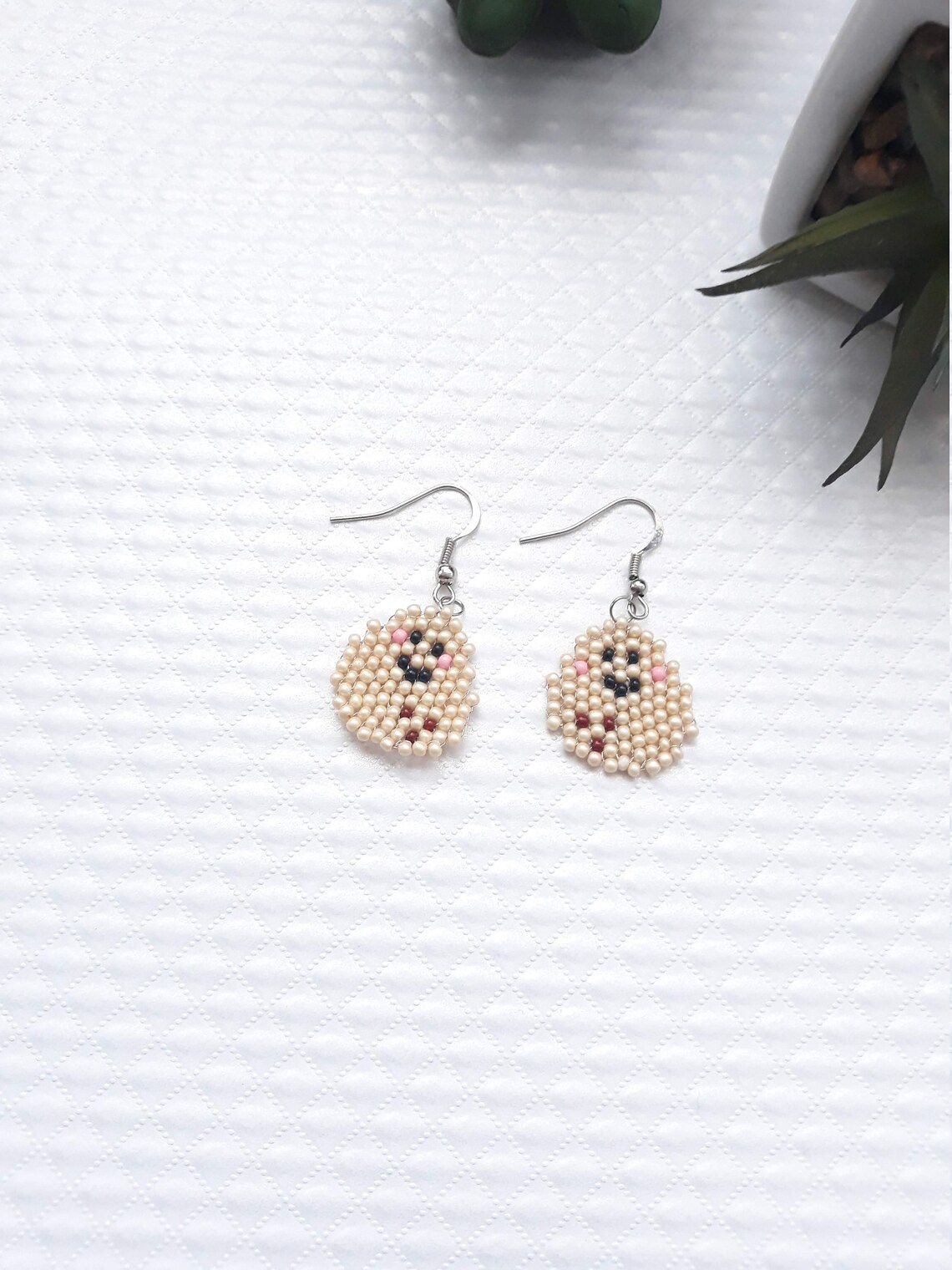 Potato Earrings, Kawaii Potatoes, Bead Earrings, Food Earrings, Fun ...