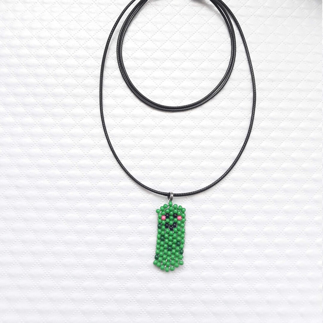 Beaded Pickle Necklace,pickles With Beads, Necklace With Food, Gift for ...