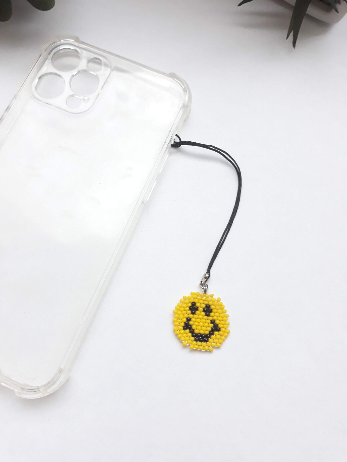 Emoji Keychain,smile Emoticon Accessory,bead Seed Phone Charm,smiling ...