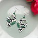 Green Animal Print Earrings, Trendy Snake Skin Earrings, Handmade ...