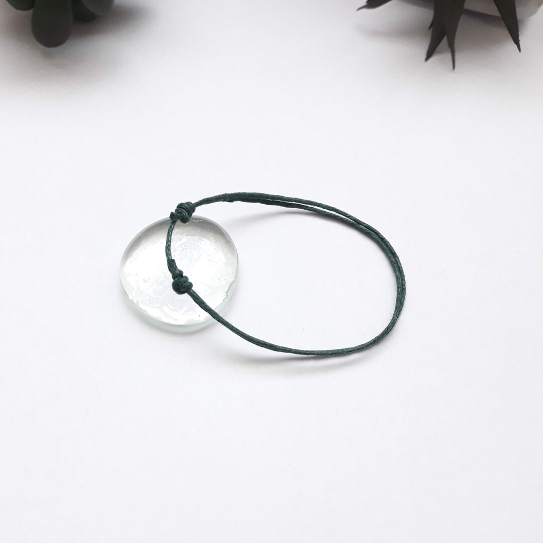 Emerald Green String Bracelet: Minimalist Waxed Cotton Cord - Etsy