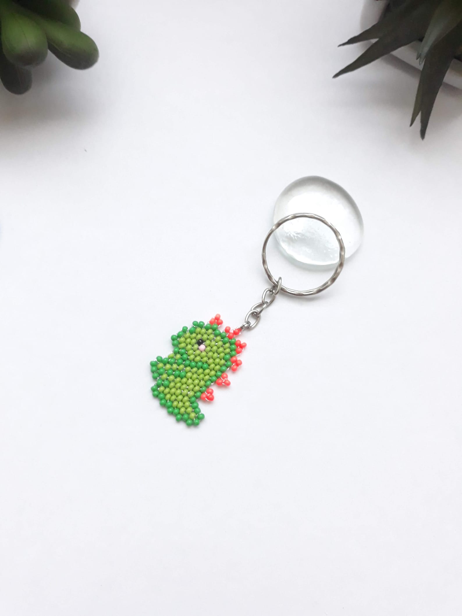 Dinosaur Keychain,dinosaur Phone Accessory,beaded Dino,charm for Bag or ...