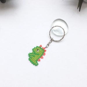Dinosaur Keychain,dinosaur Phone Accessory,beaded Dino,charm for Bag or ...