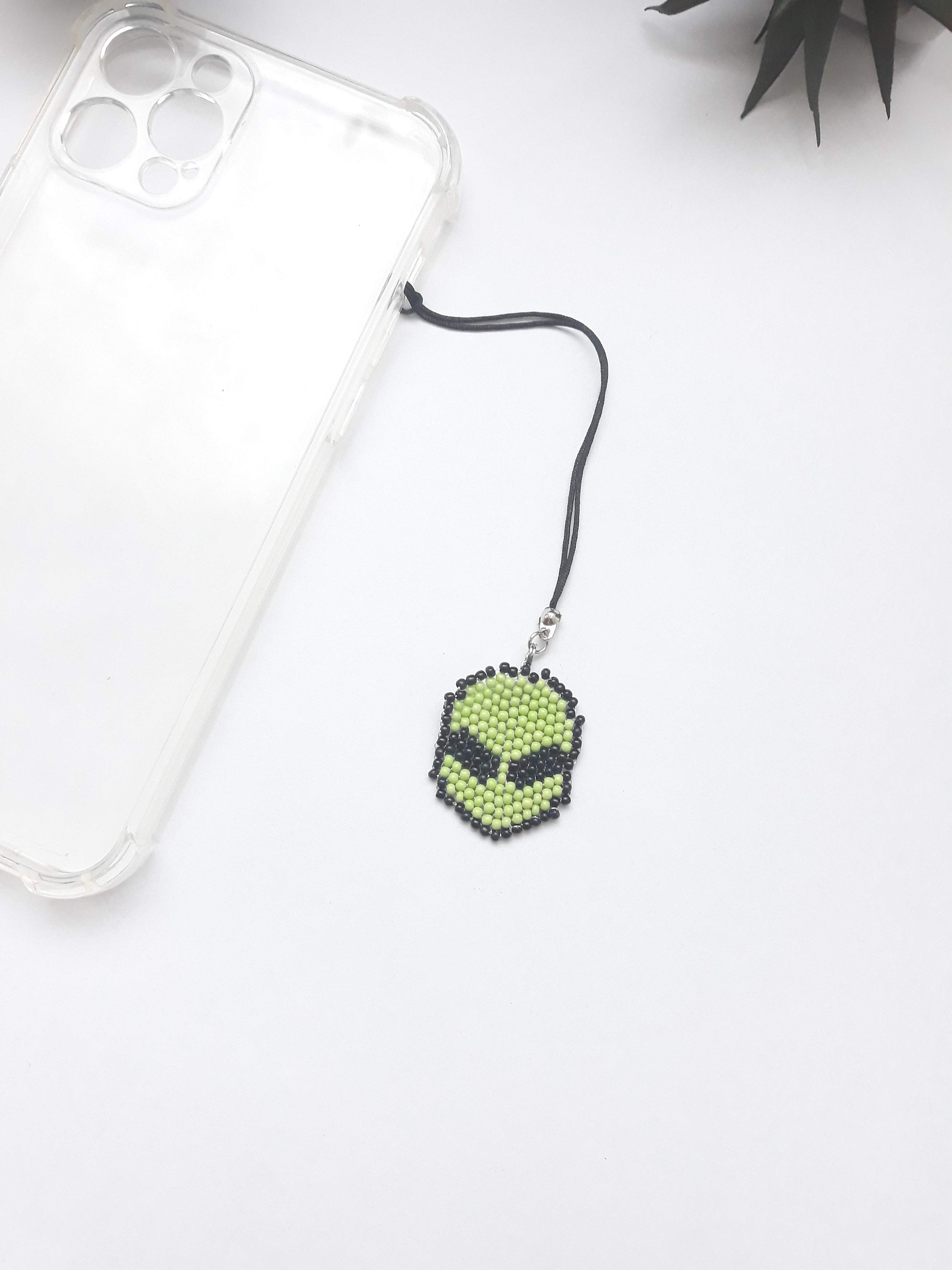Bead Phone Chain,ufo Phone Chain,alien Keychain,alien Charm - Etsy