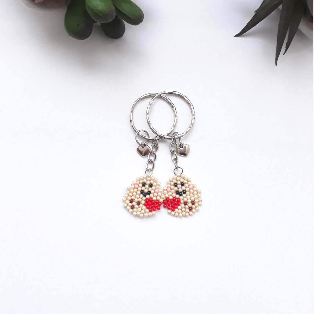 Beaded Potato Keychain: Kawaii Couple Gift - Etsy