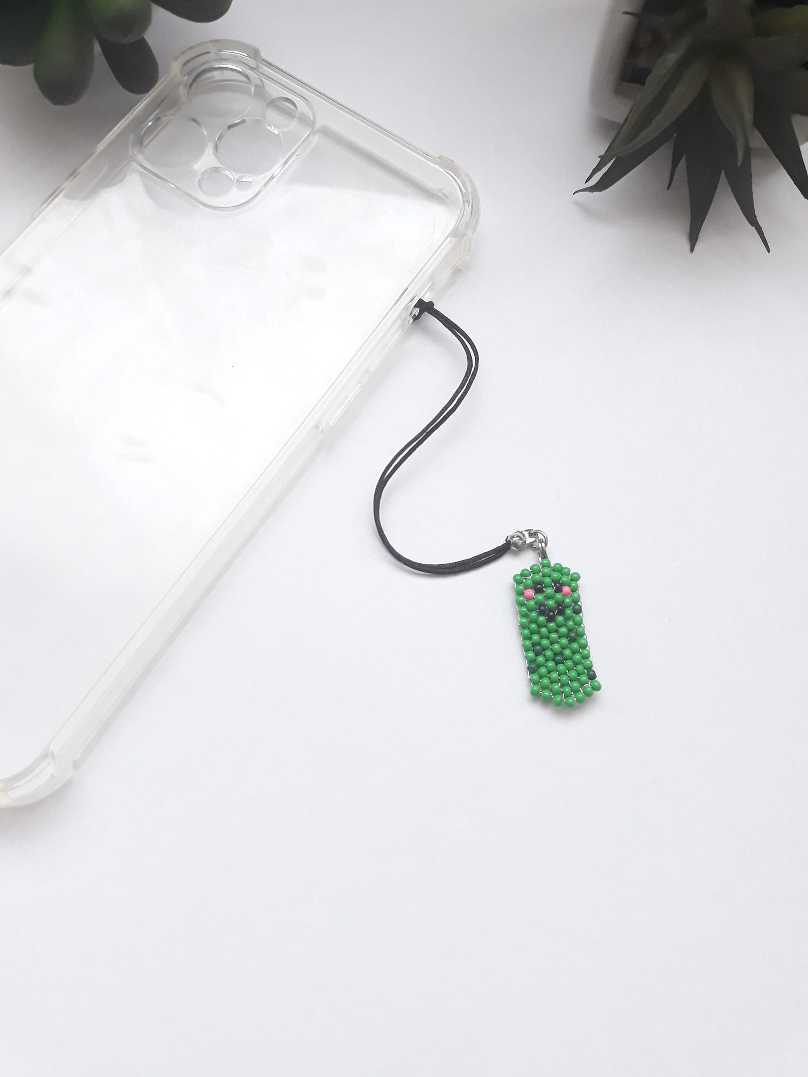Pickle Phone Chain,his and Hers Phone Charm,pickle Bead Accessory ...