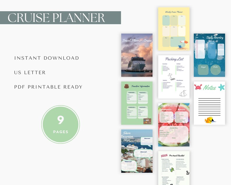 Cruise Planner Printable, Daily Itinerary Planner Page, Daily Cruise ...