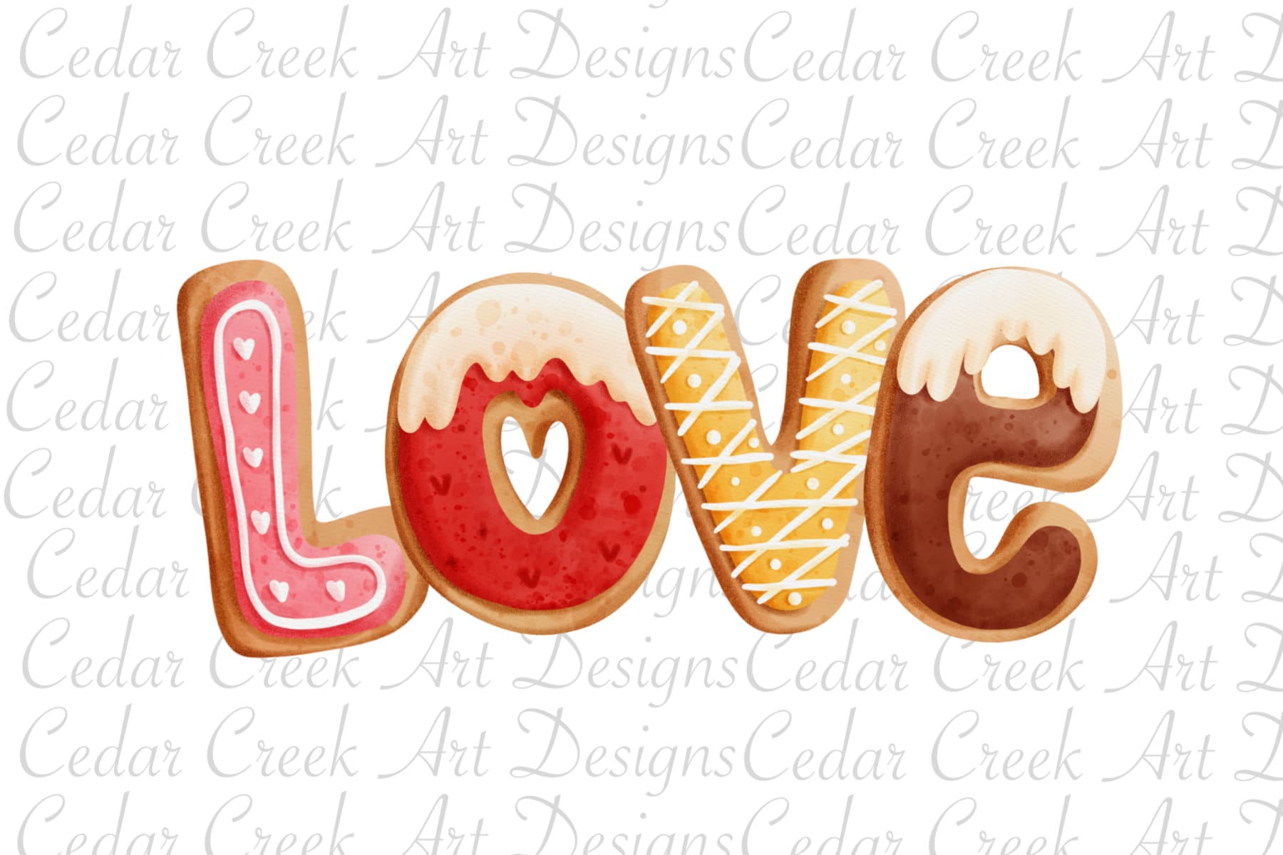 Cookie Love PNG - Digital Download, Valentine's Day, Love With Heart ...
