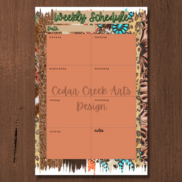 Western Planner - Etsy