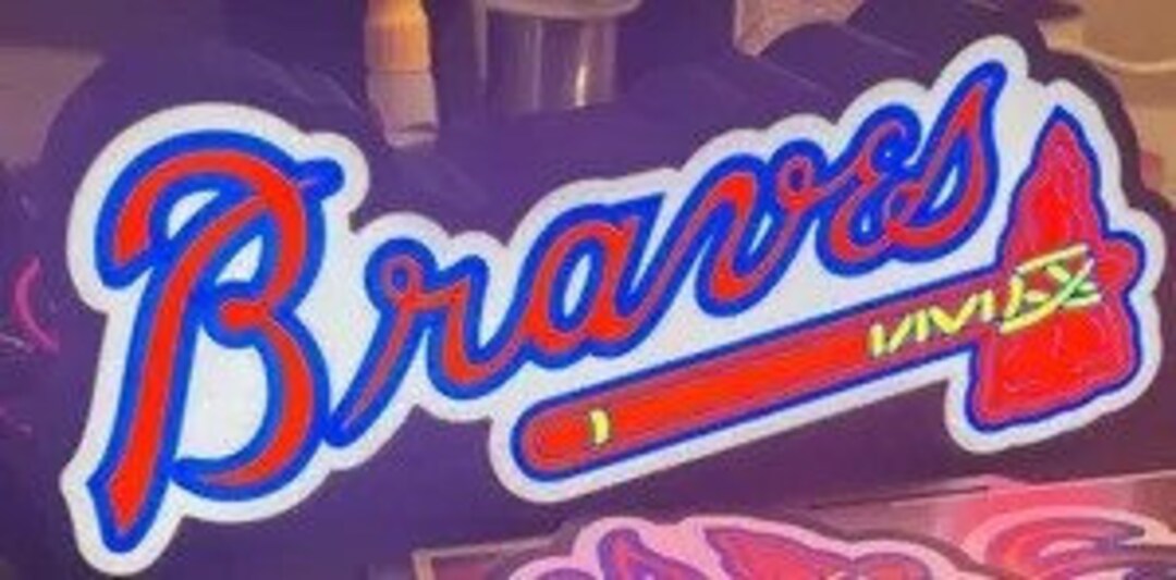 Atlanta Braves Led Lightbox Sign - Etsy
