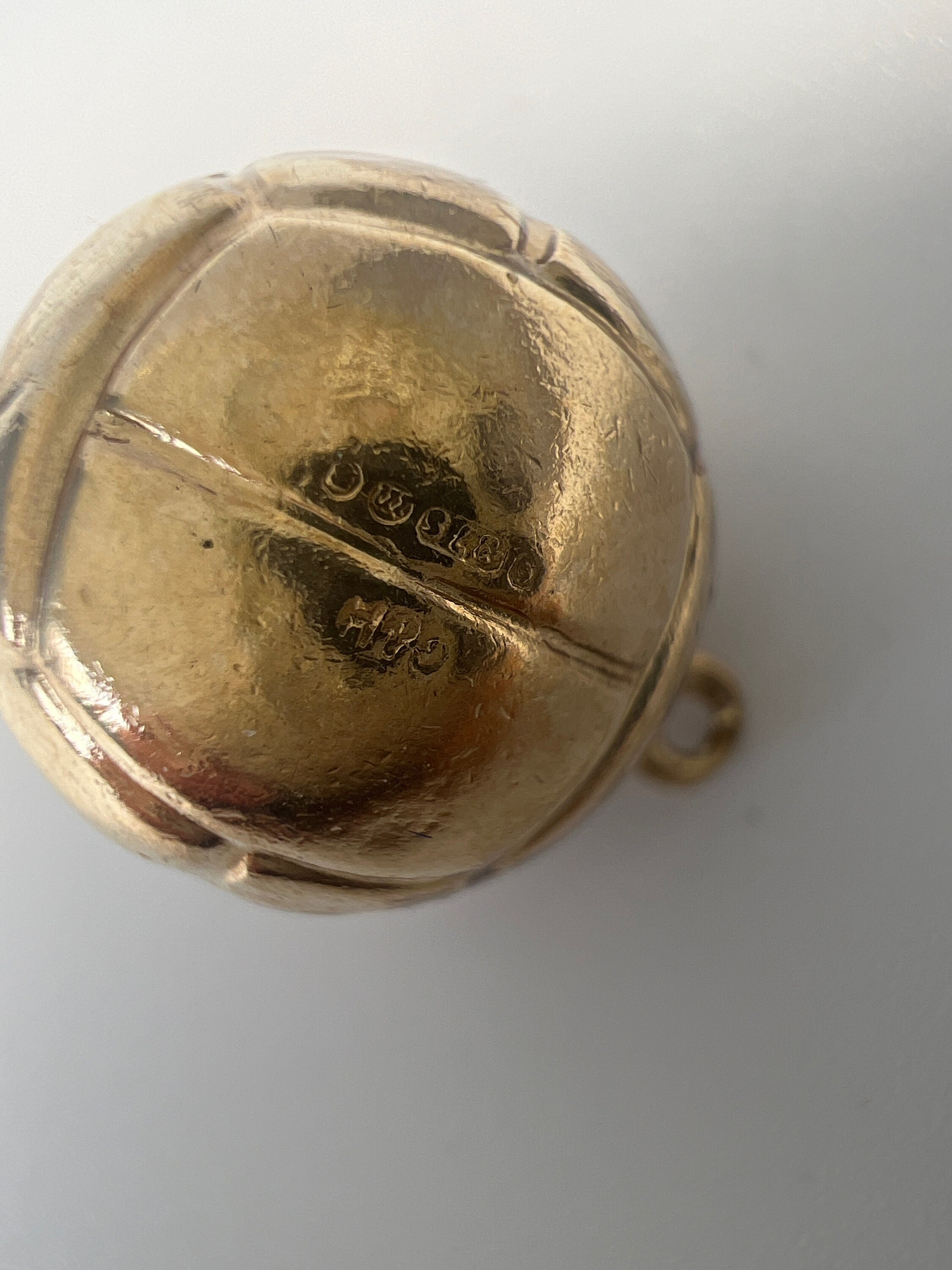 9ct Gold Football Charm - Etsy UK