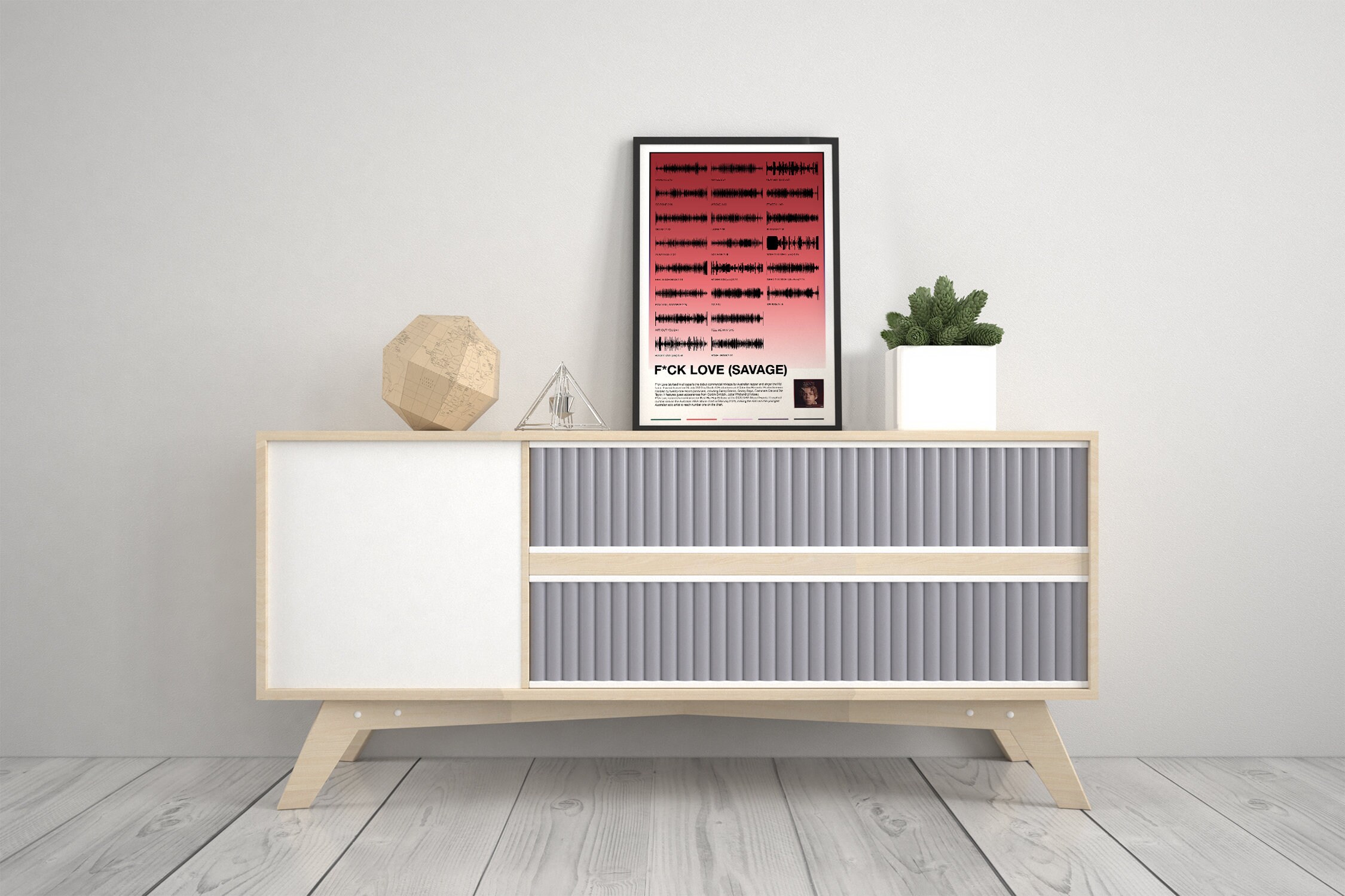 The Kid Laroi F*CK LOVE (SAVAGE) Album Soundwave Art Music Poster sold ...