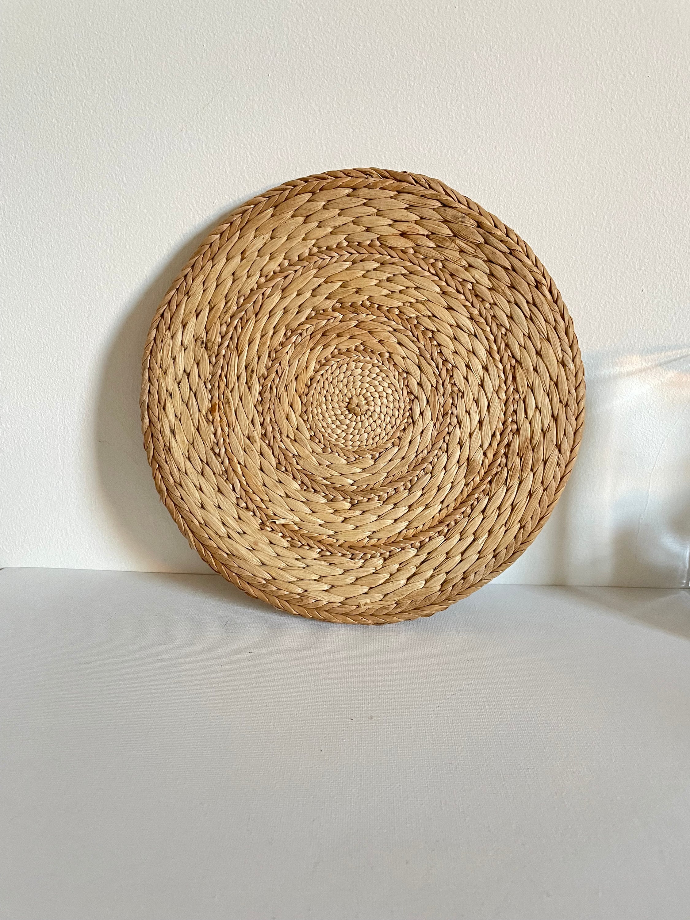 Vintage Rustic Round Straw Table Mat/double-layer Tea Set Mat/straw ...