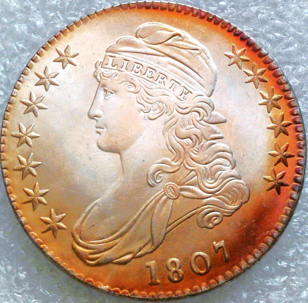 1807 Capped Bust Half Dollar - Replica Coin - Vintage Color - Copy Coin ...