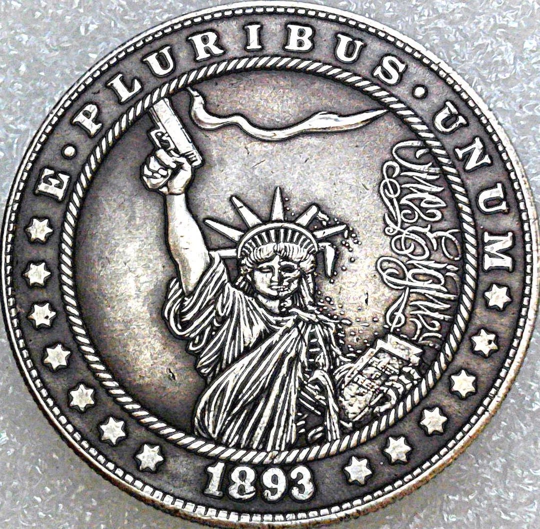 Hobo Coin - Statue of Liberty Skeleton Coin - Hobo Nickel - Etsy