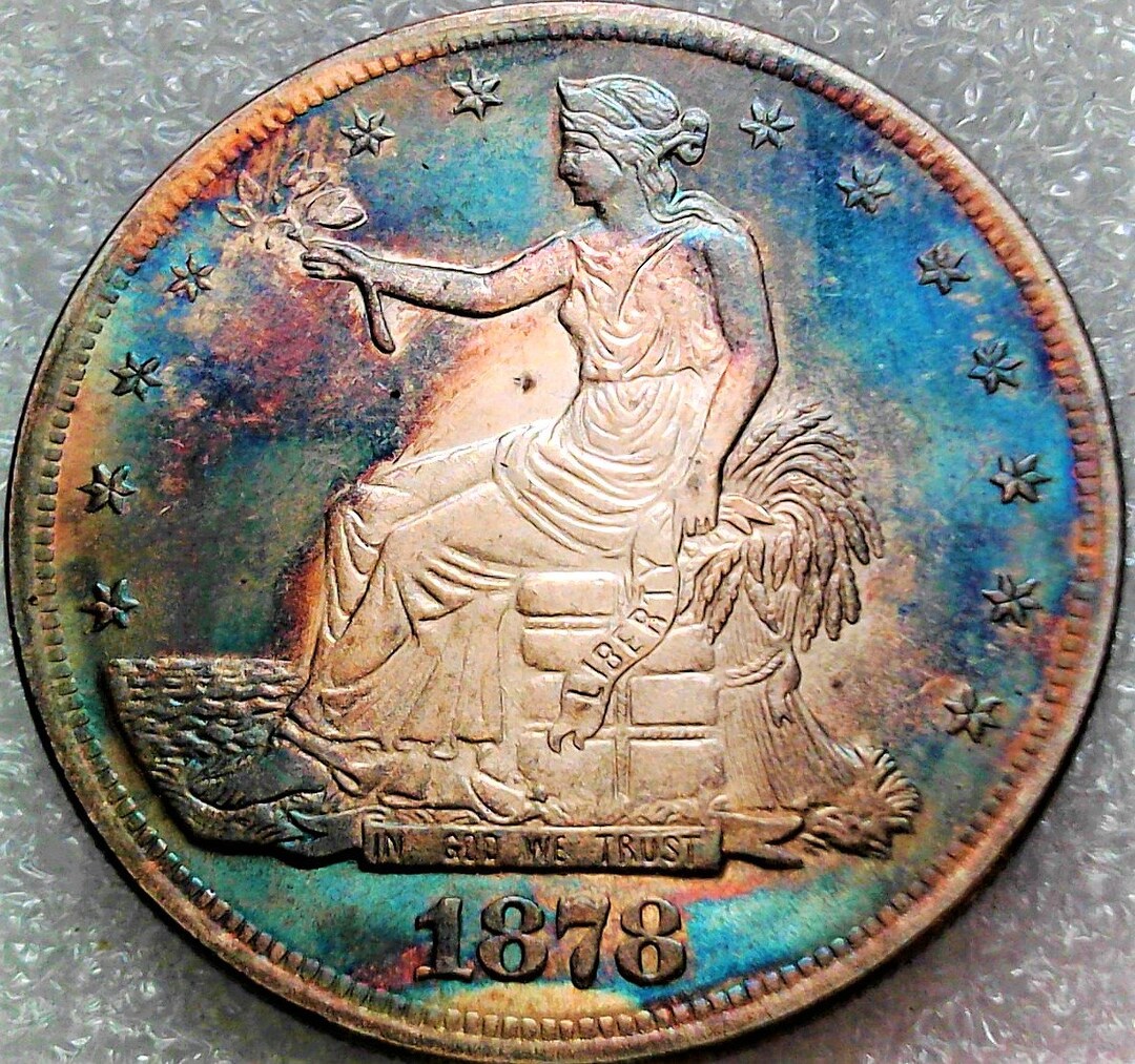 1878 American Trade Dollar Replica Coin Vintage Custom - Etsy
