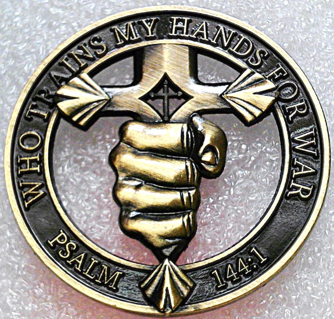 Patriotic Military Faith Challenge Coin - 40 Mm Wide - Etsy