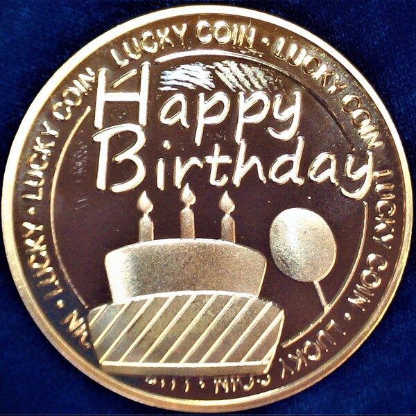 Happy Birthday Silver Coins - Etsy