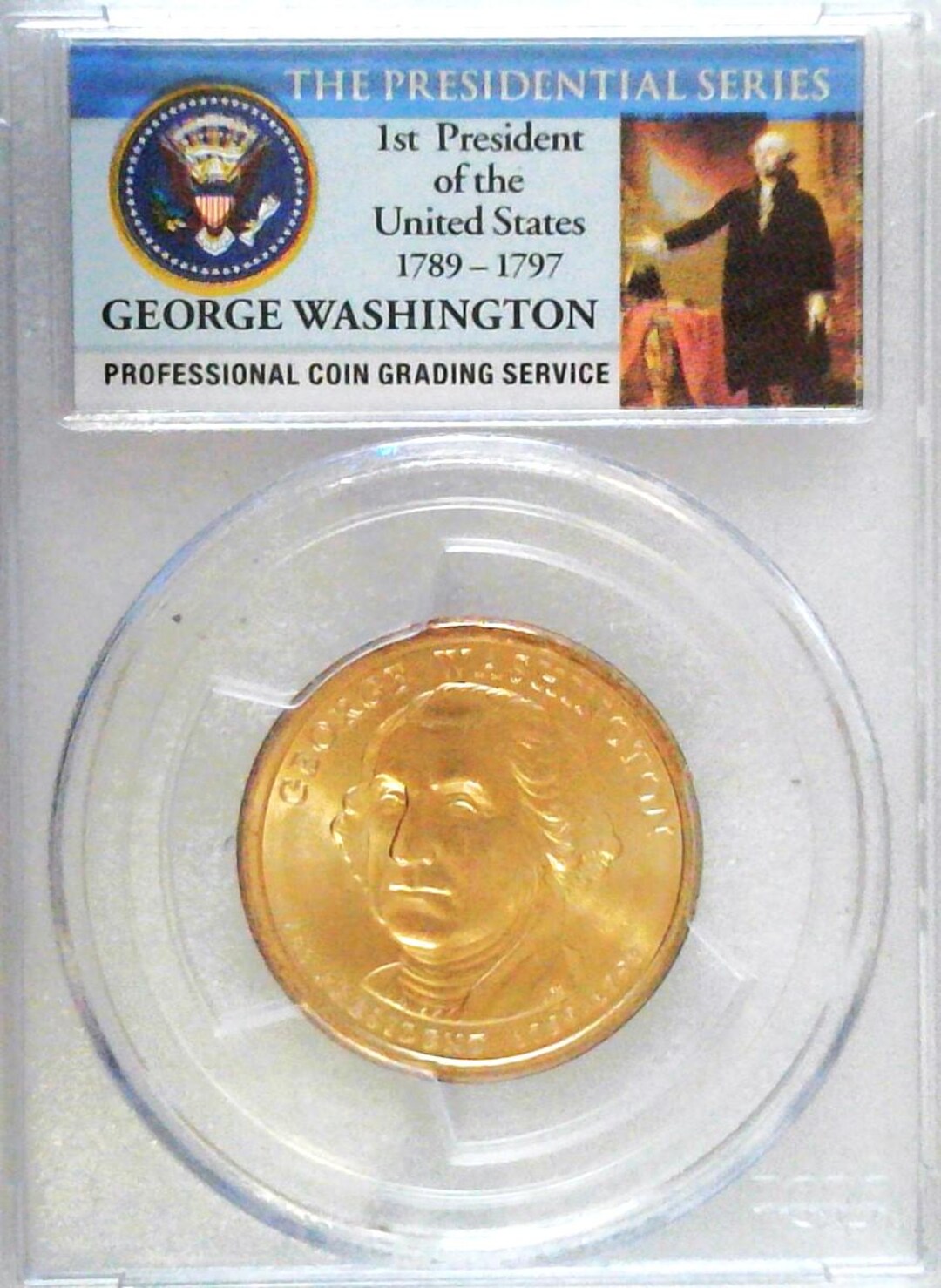 2007 Washington 1 Dollar Missing Edge Lettering PCGS MS 66 Mint Error ...