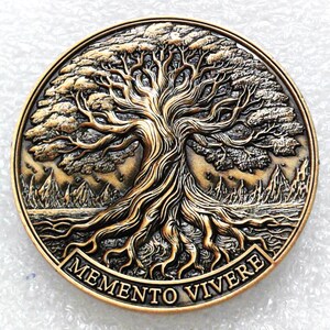 Memento Mori Bronze Challenge Coin Motivational for Men, Husband, Gift ...