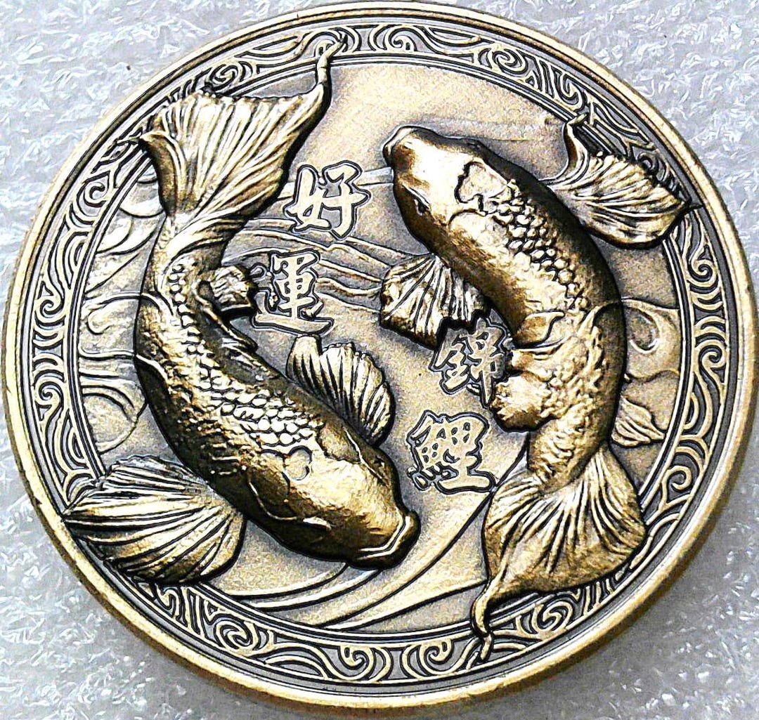 Hobo Coin - 3D Koi Fish Coin - Hobo Nickel - Koi Fish Hobo Coin - Etsy