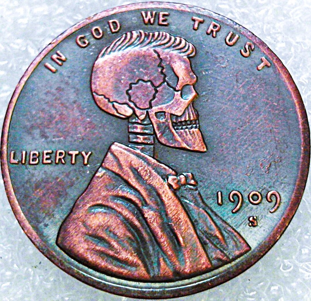 Hobo Penny Skull Head Coin - Etsy