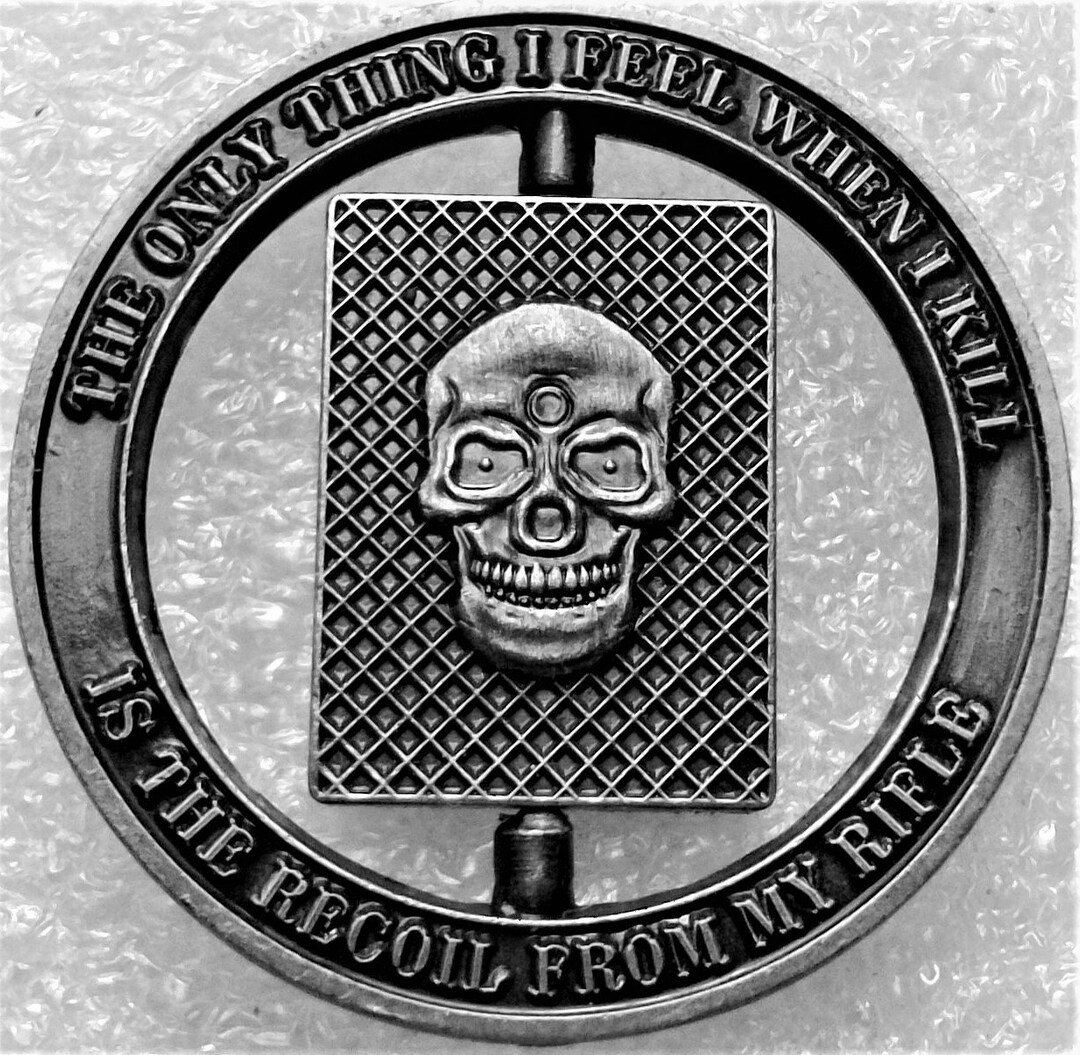 Sniper, Skull Spinner Military Challenge Coin, Collectibles Art Coin ...