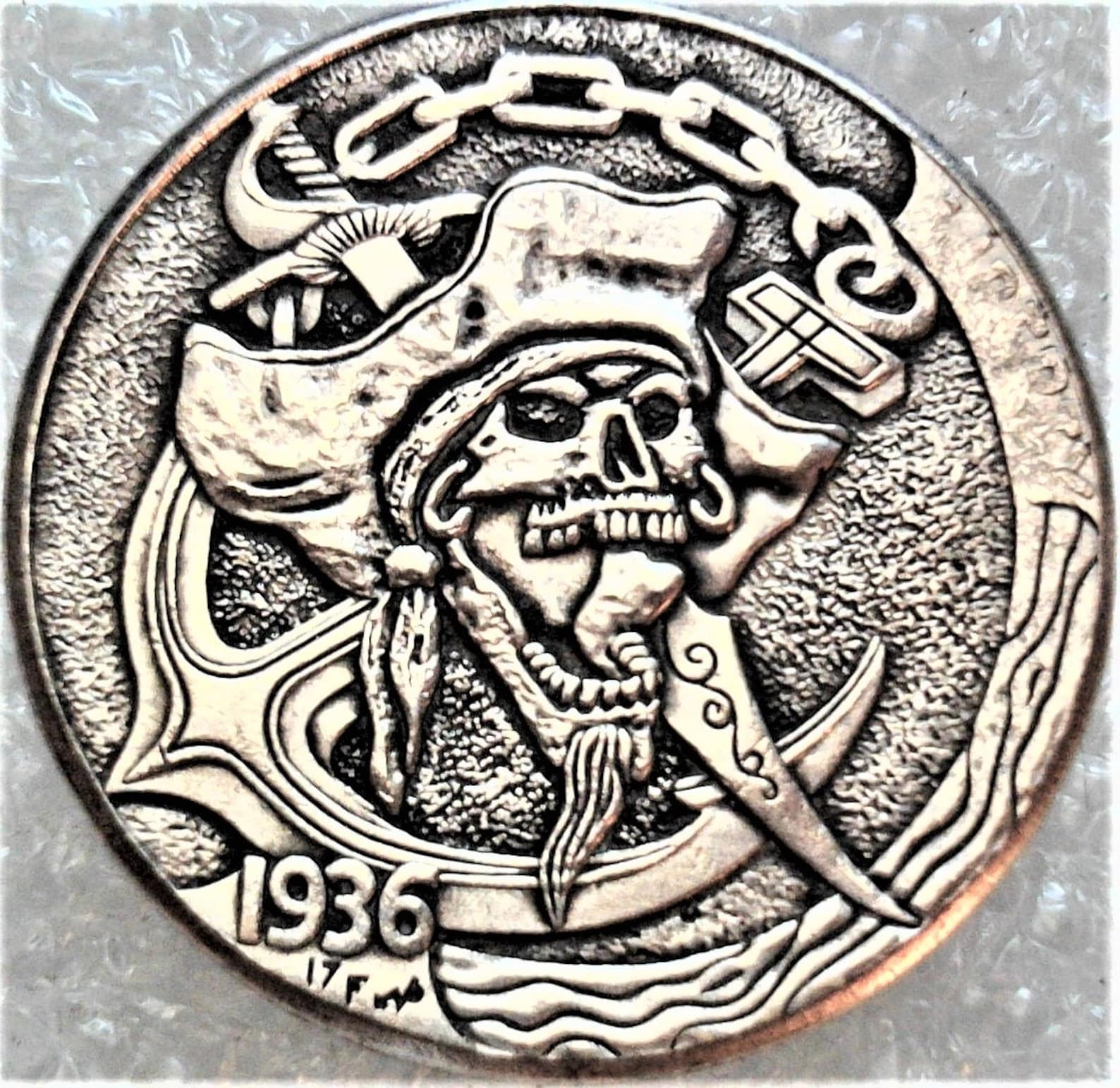 Hobo Coin Pirate Skull Head Coin Hobo Nickel - Etsy