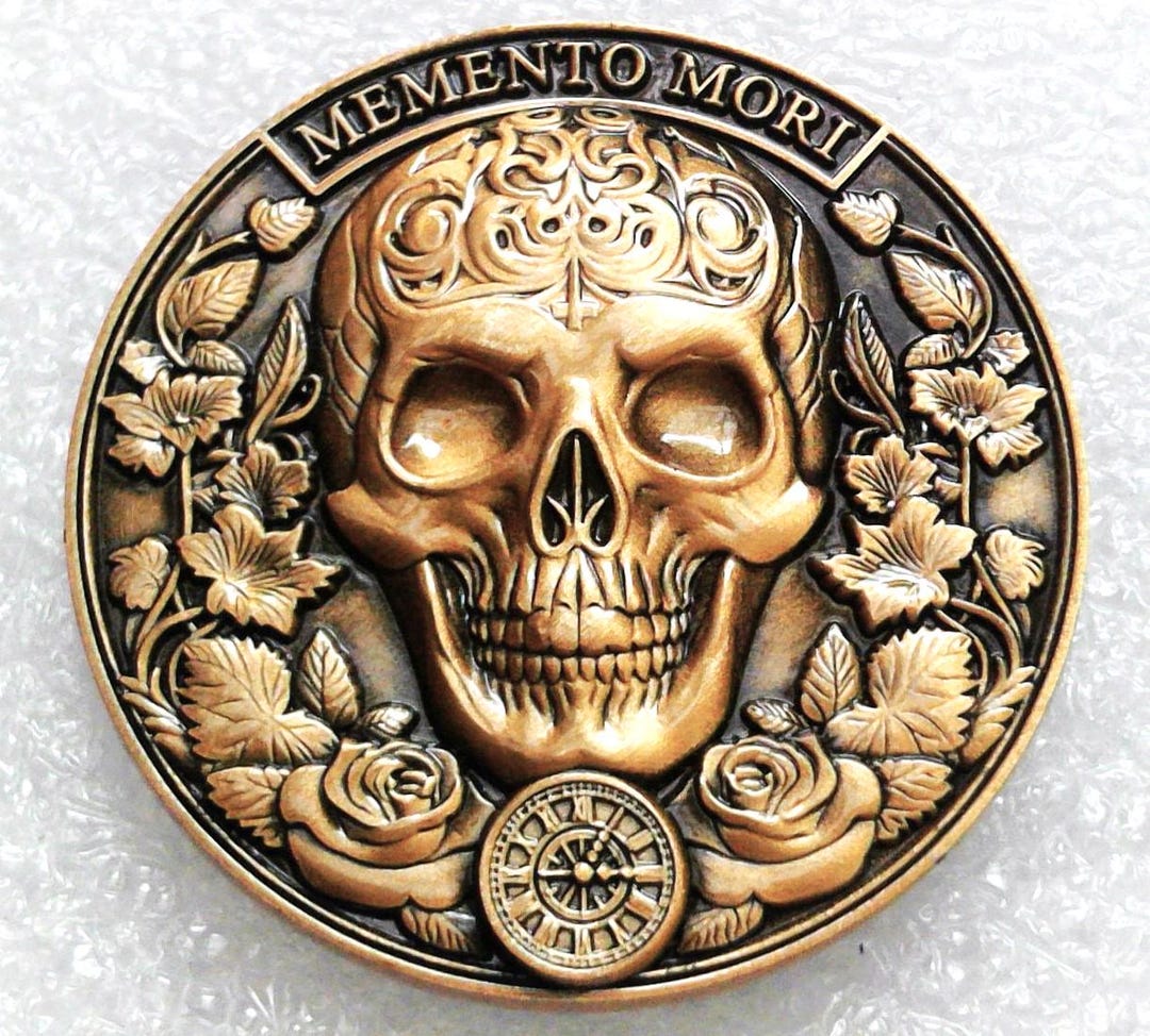 Memento Mori Bronze Challenge Coin Motivational for Men, Husband, Gift ...