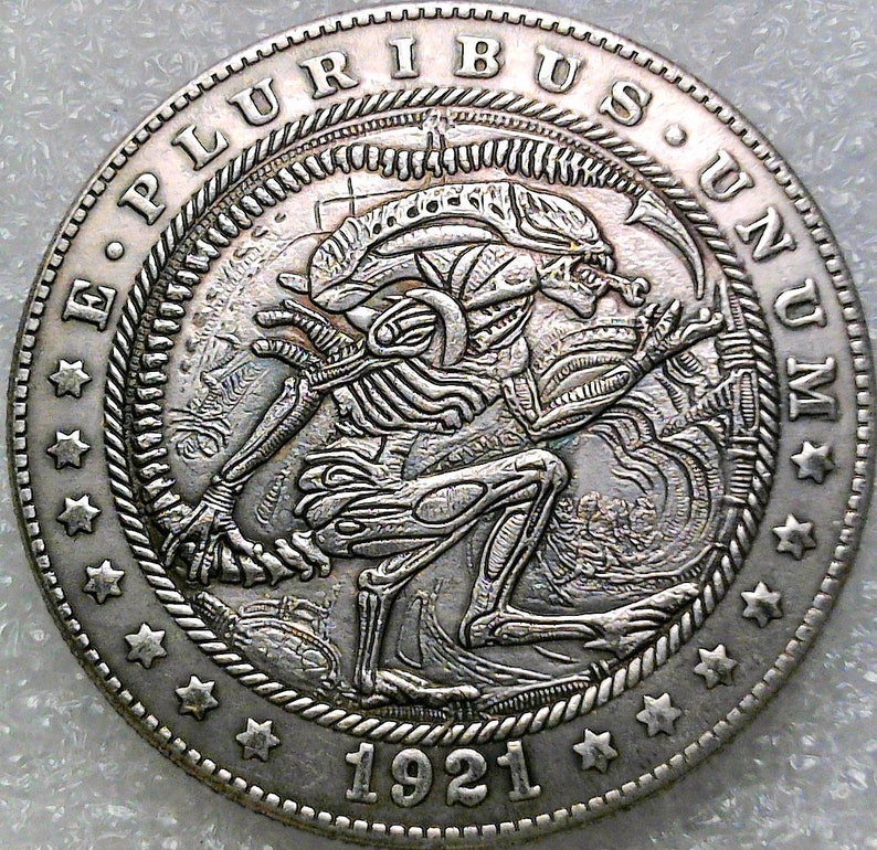 Hobo Coin ALIEN COIN - Etsy