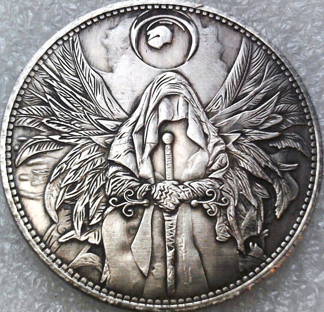 Hobo Coin - the Grim Reaper - Hobo Nickel - Etsy