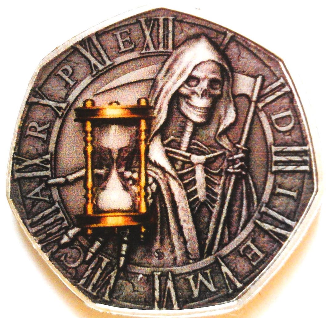 Grim Reaper Time Keeper - Hobo Coin - Etsy