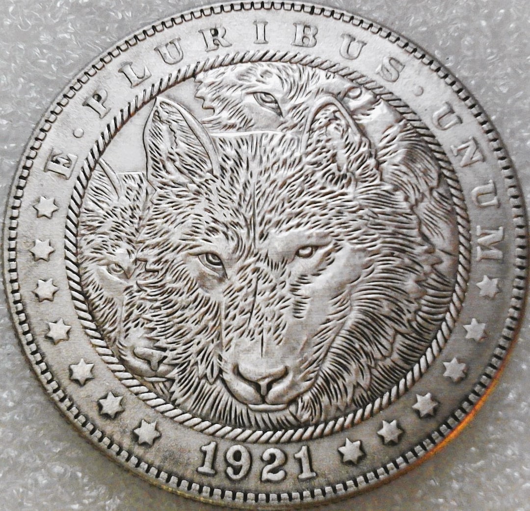 Hobo Coin - Wolf Hobo Coin - Hobo Nickel - Wolf Head Coin - Etsy