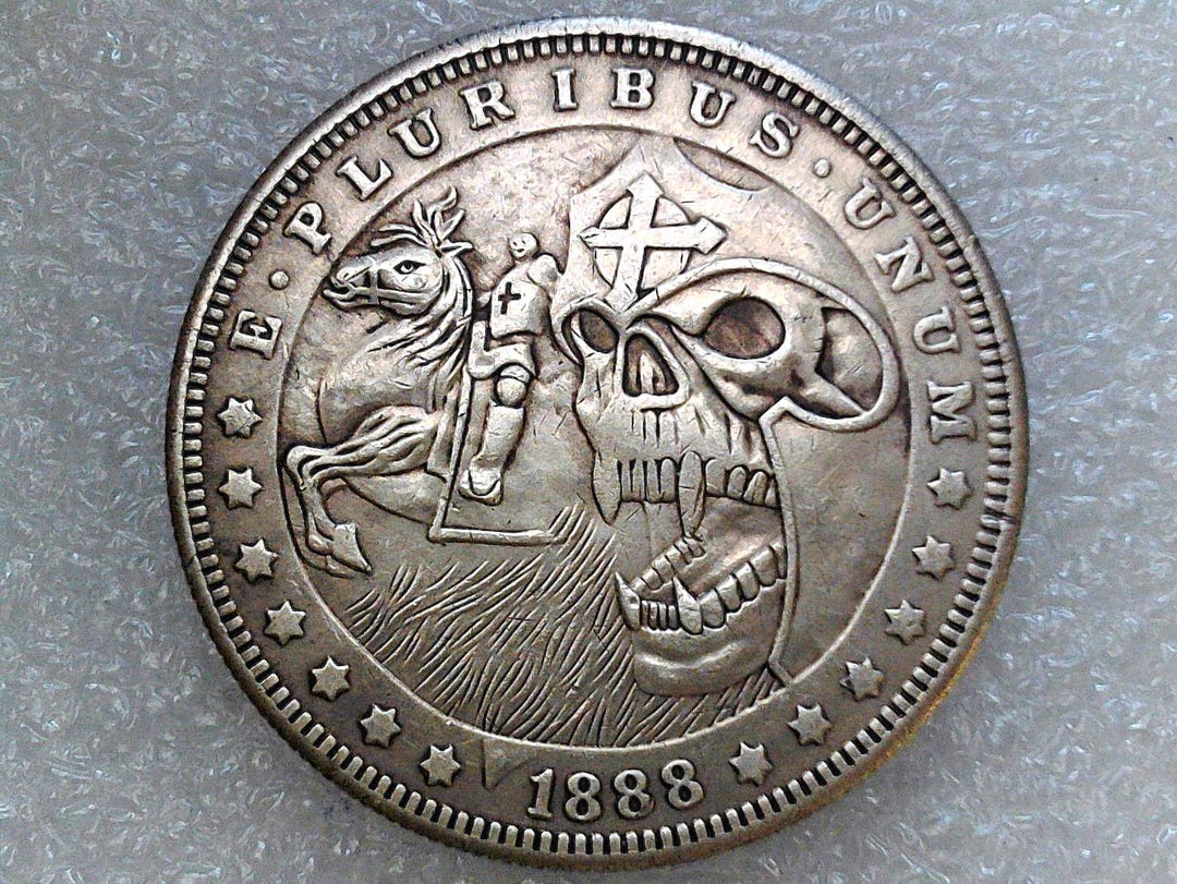 Hobo Coin - the Knight of Death - Hobo Nickel - Etsy