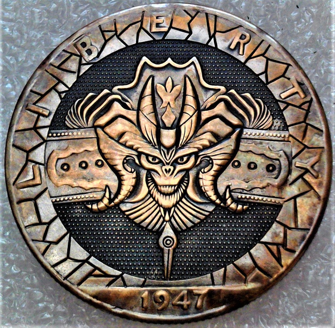 Hobo Nickel Master Demon Coin Hobo Coin Custom Artistic Colored - Etsy