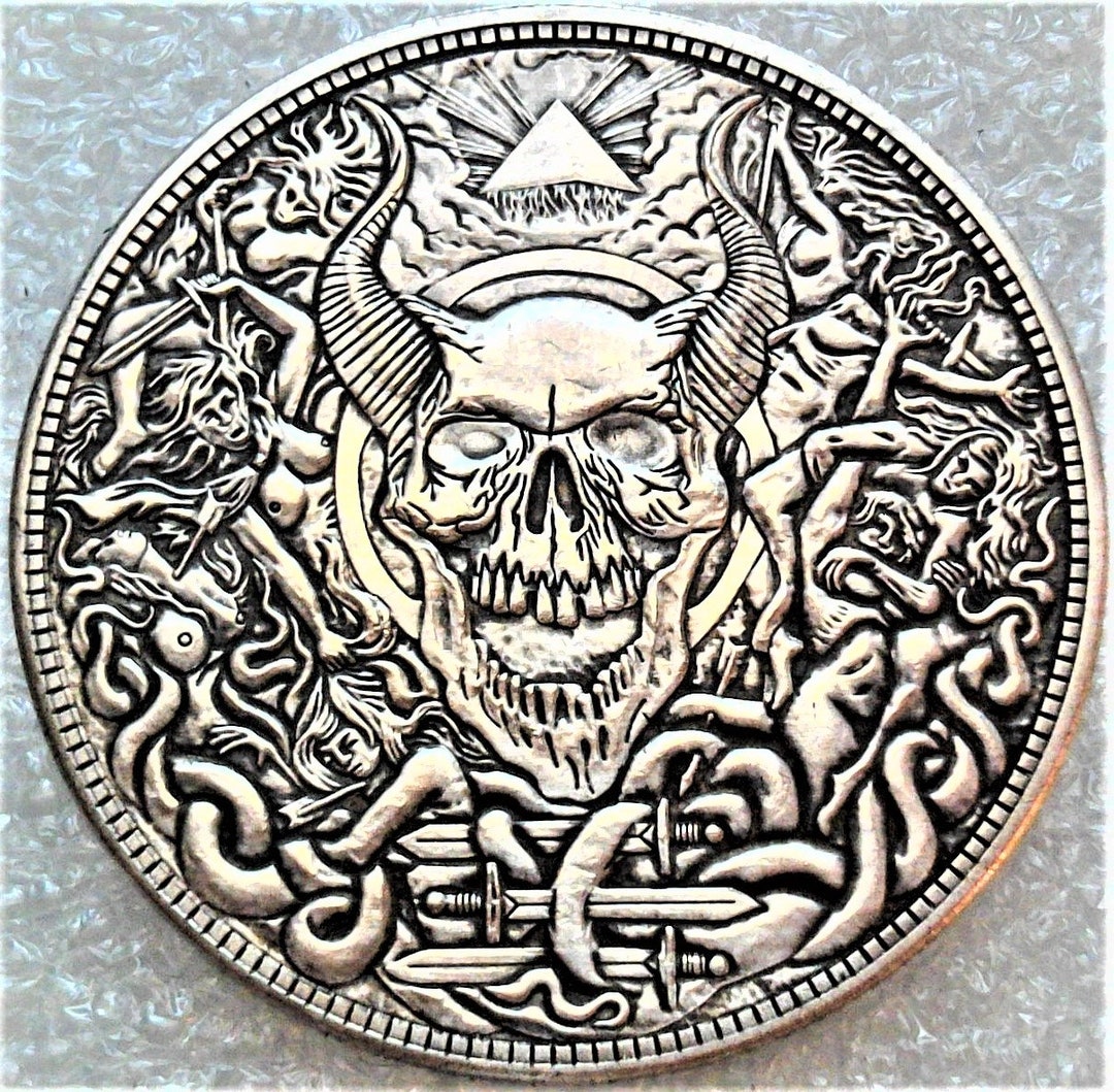 Hobo Nickel - Satan the Devil Demonic Coin - Hobo Coin - Etsy