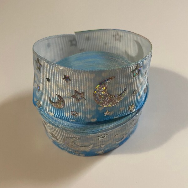 Moon and Stars Ribbon - Etsy