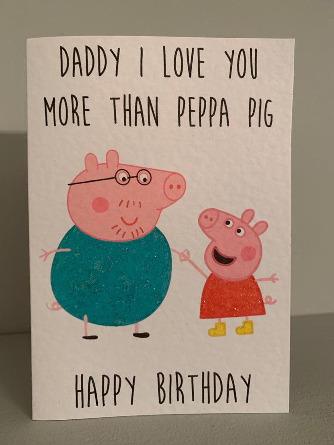 Daddy Pig Birthday Card Daddy Birthday Card Pig Birthday - Etsy