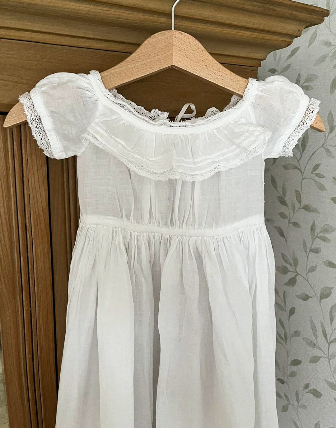 Annie Antique Baby Gown Victorian Baby Dress White Cotton Outfit ...