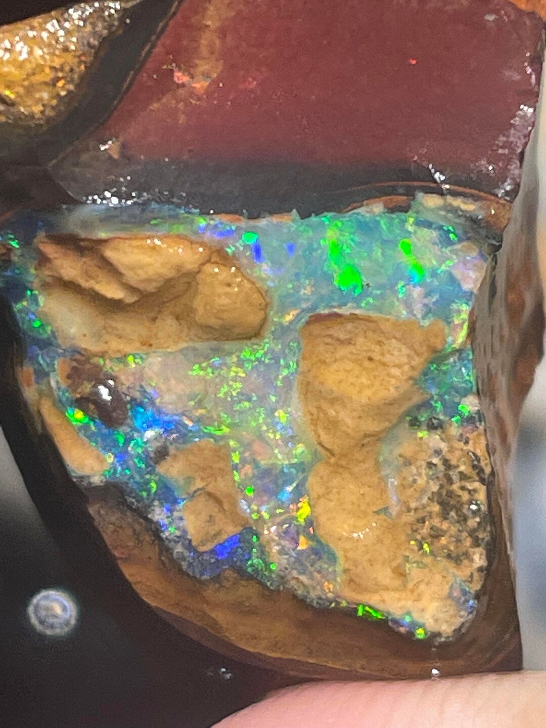 Colorful Rough Boulder Opal display Specimen With Fantastic - Etsy