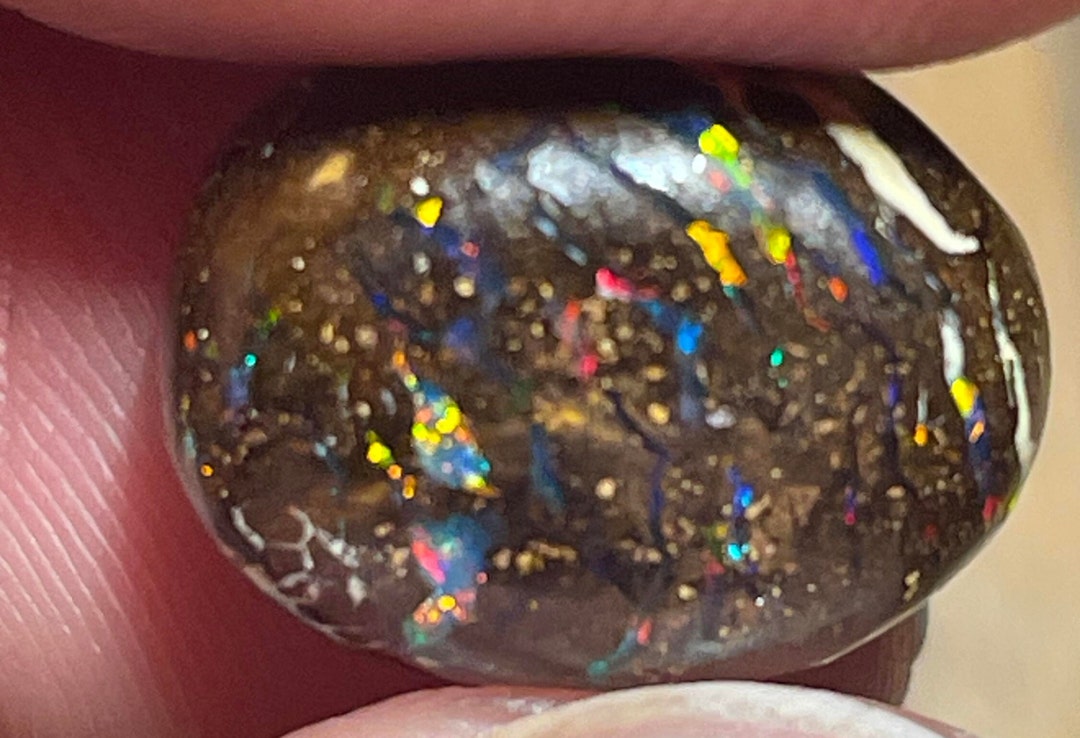 Unique Colorful Boulder Opal 'the Glitter Drop' With Nice Colors and ...