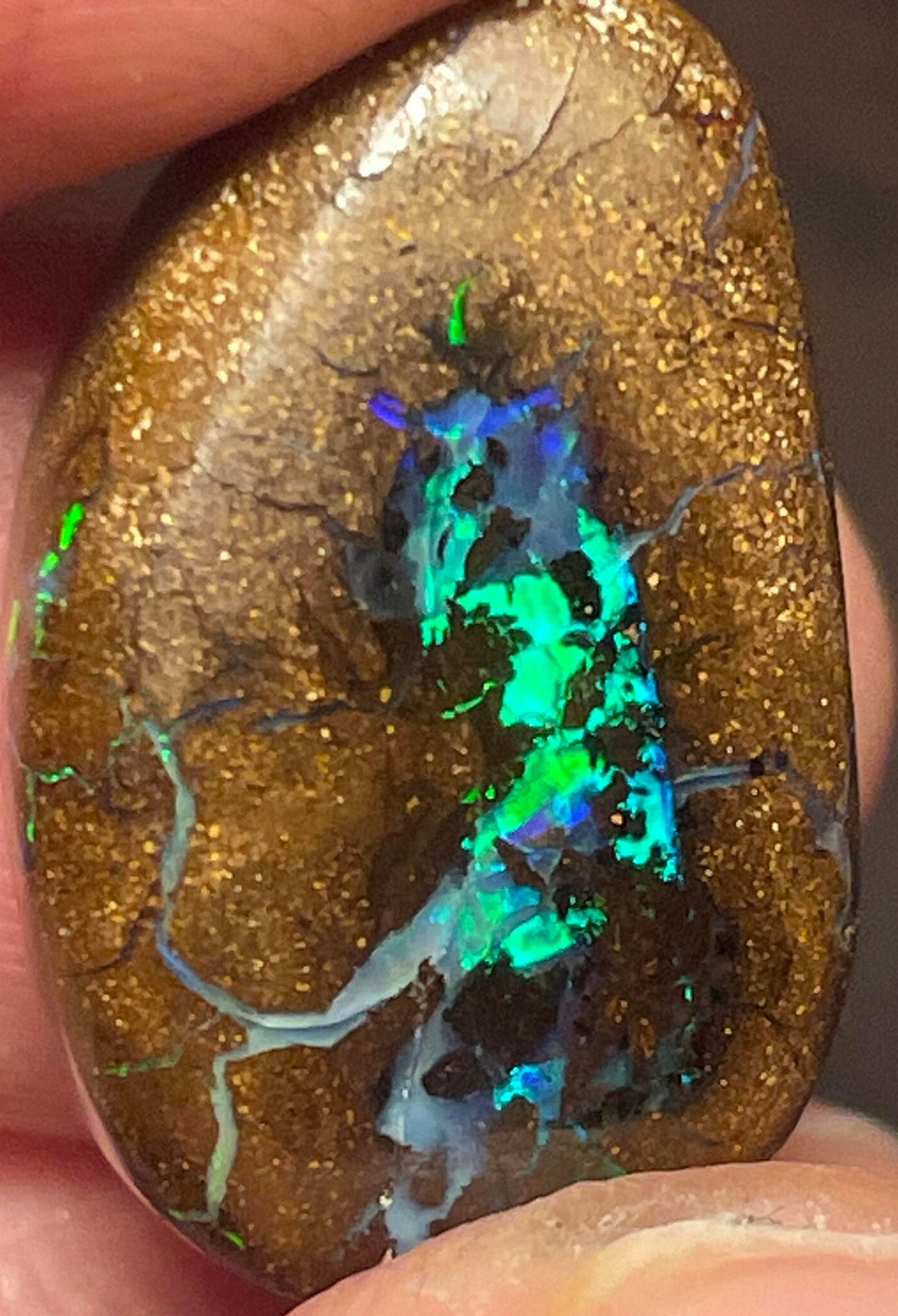 Awesome Colorful Boulder Opal queensland Australia 26.9 Carats 21 Mm X ...