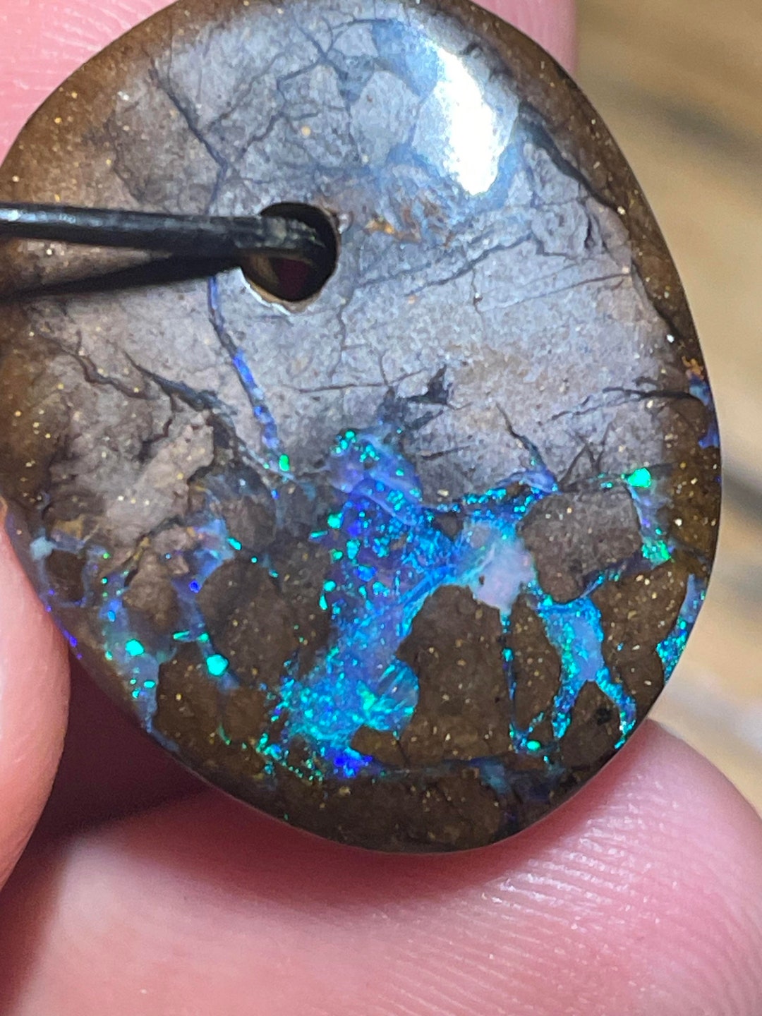 Gem Grade Stunning and Colorful Boulder Opal Pendant From Queensland ...