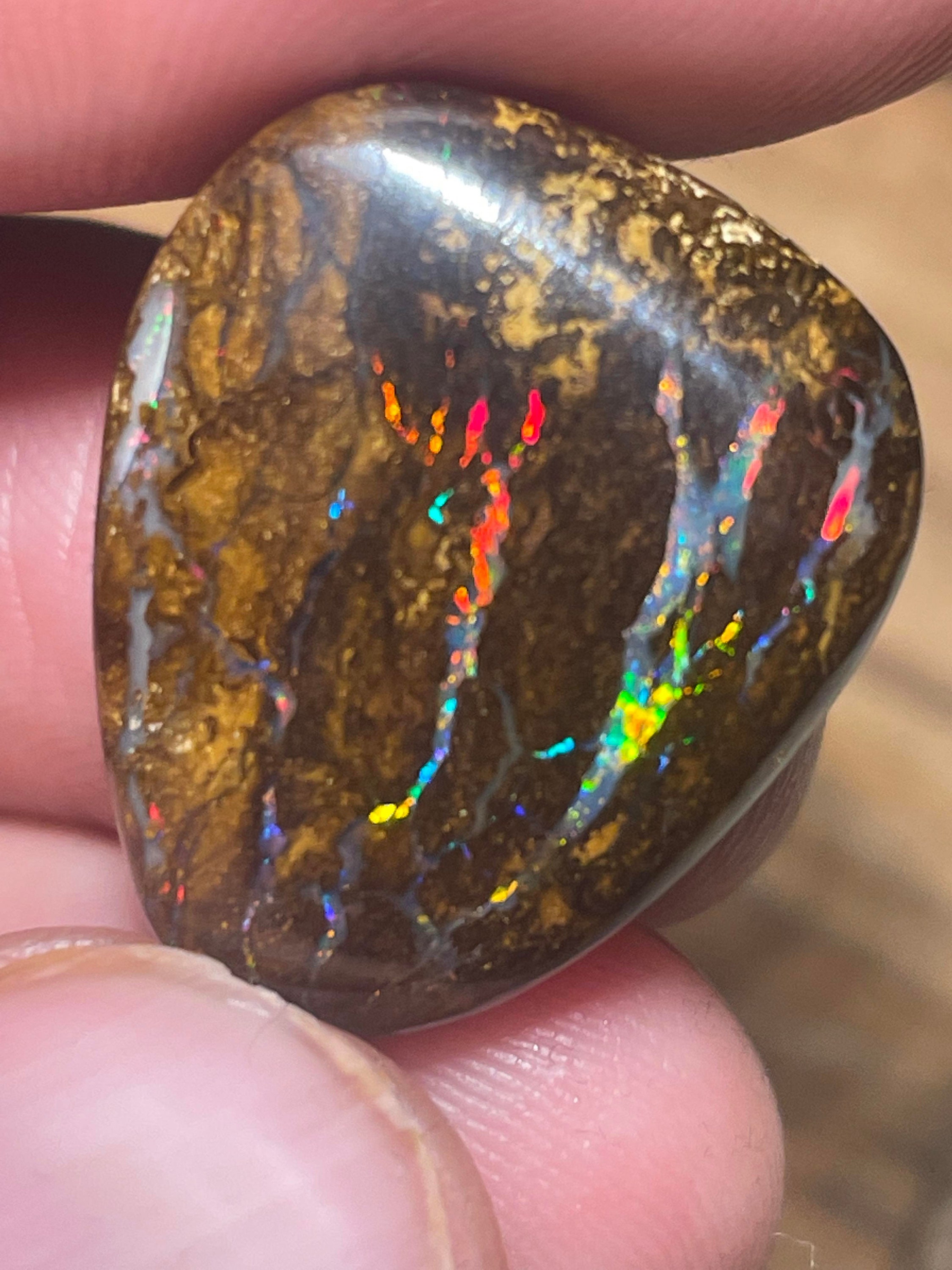 Gem Grade Multicolor Rainbow Matrix Boulder Opal queensland - Etsy