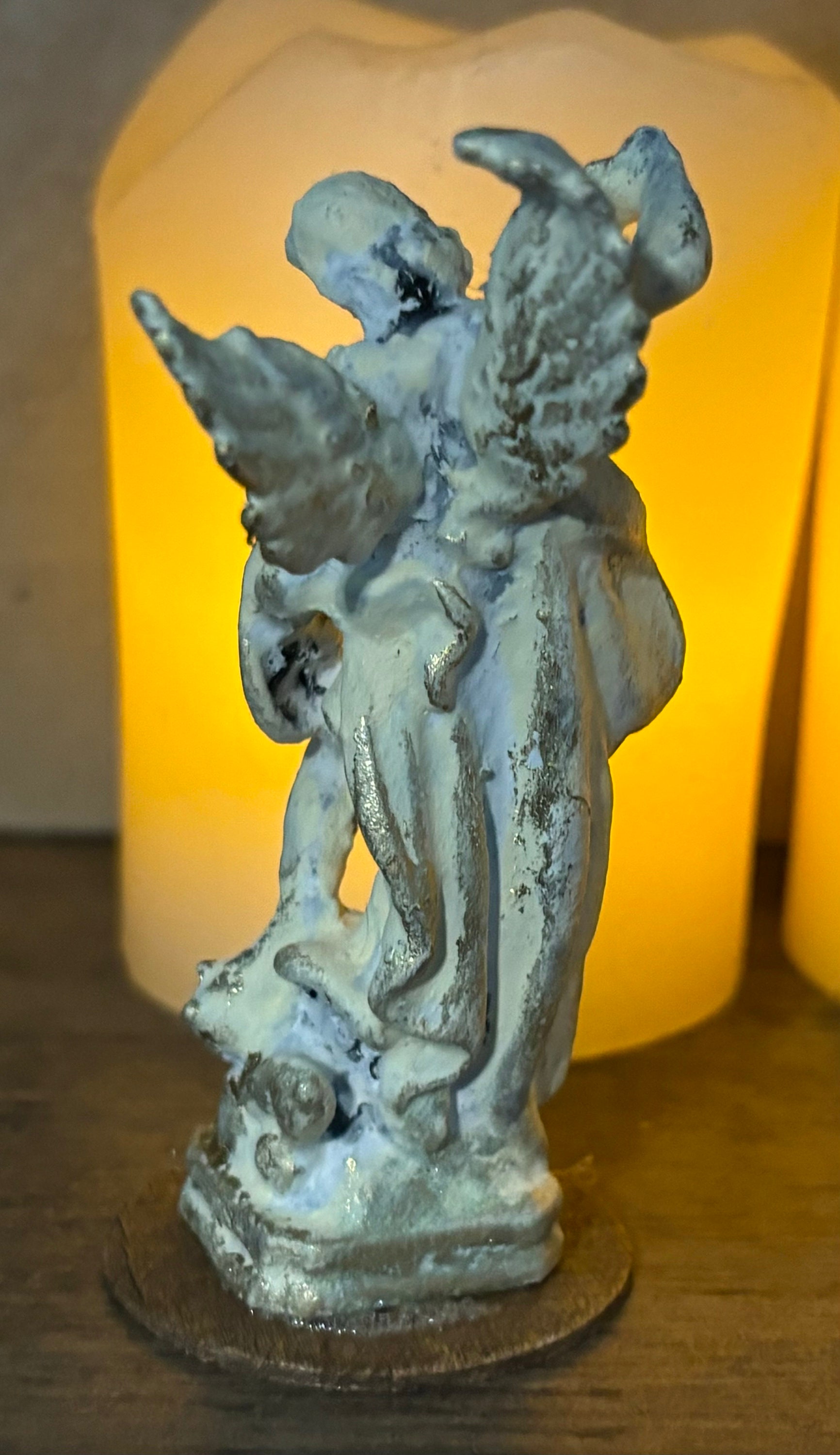 St Michal Archangel, Patron Saint of Protectors, Miniature Statue, Hand ...