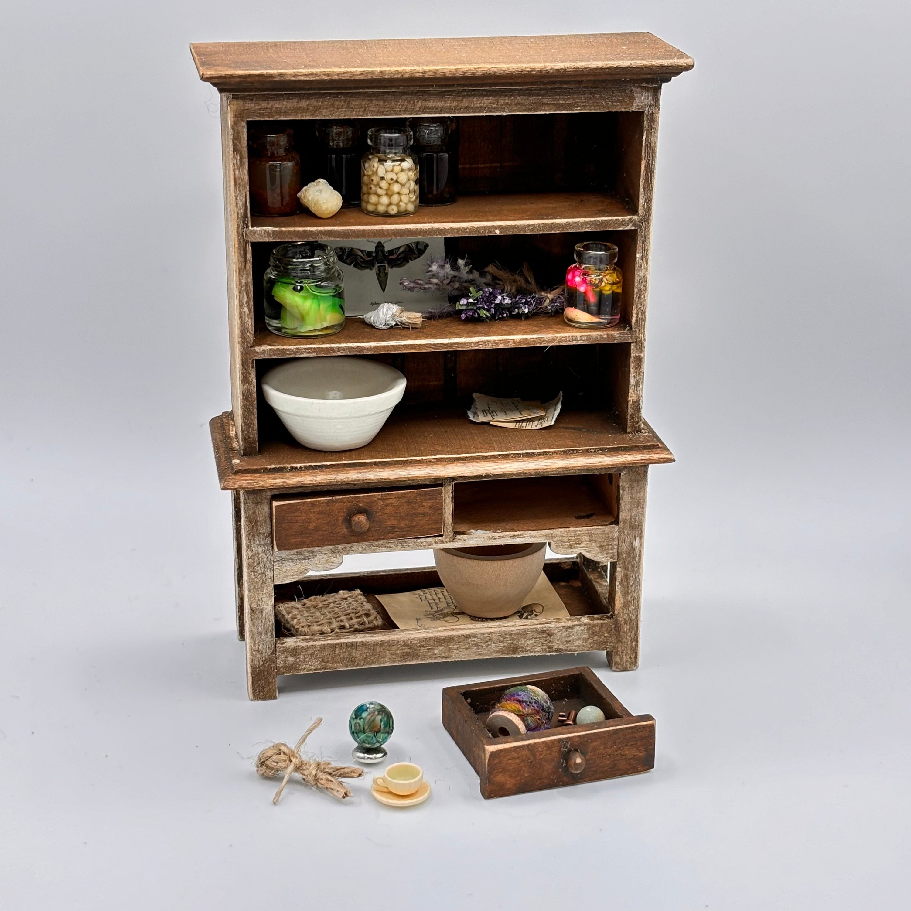 Handcrafted Mini Apothecary Cabinet Dollhouse Collectible Decor - Etsy