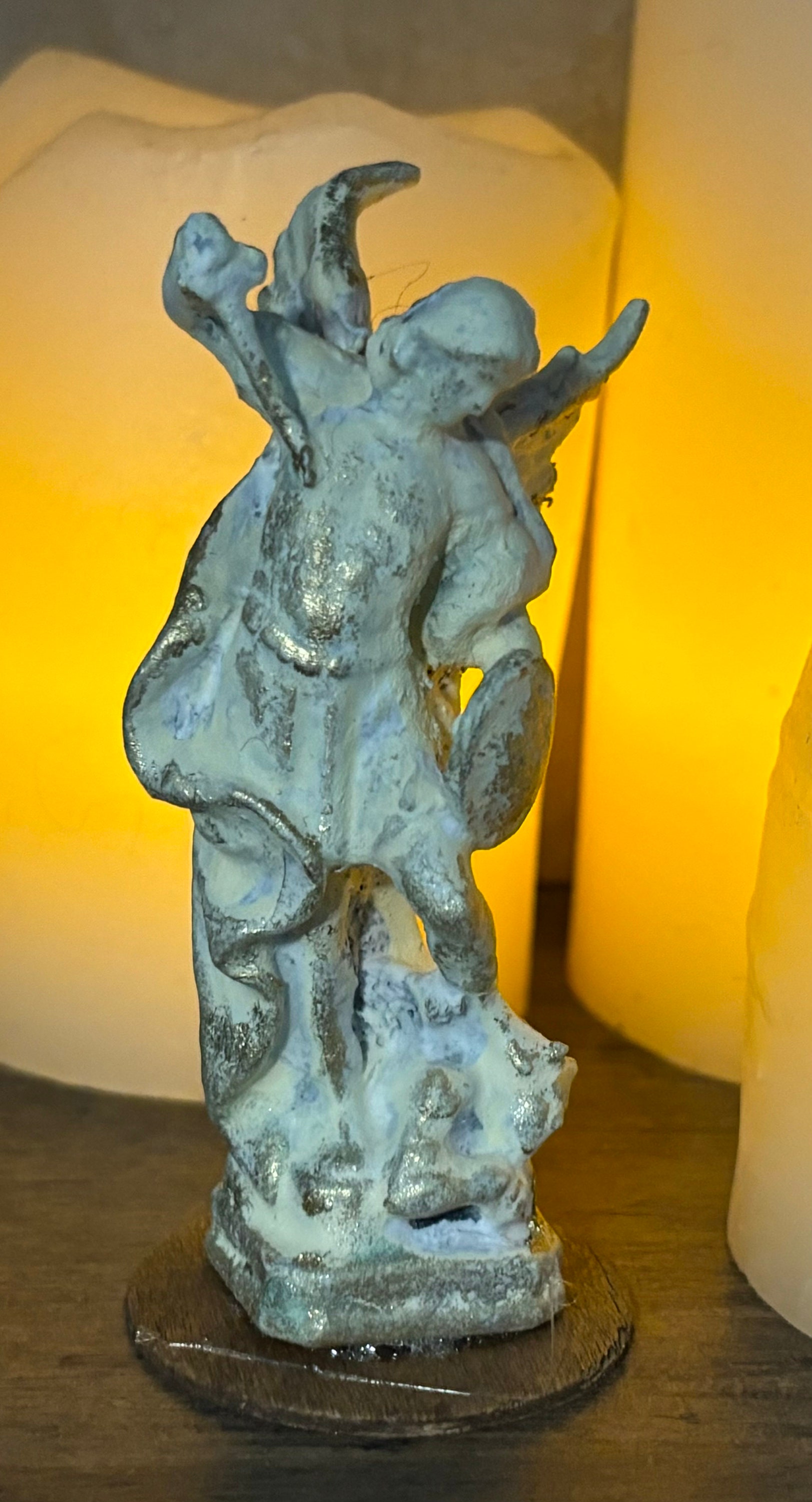 St Michal Archangel, Patron Saint of Protectors, Miniature Statue, Hand ...