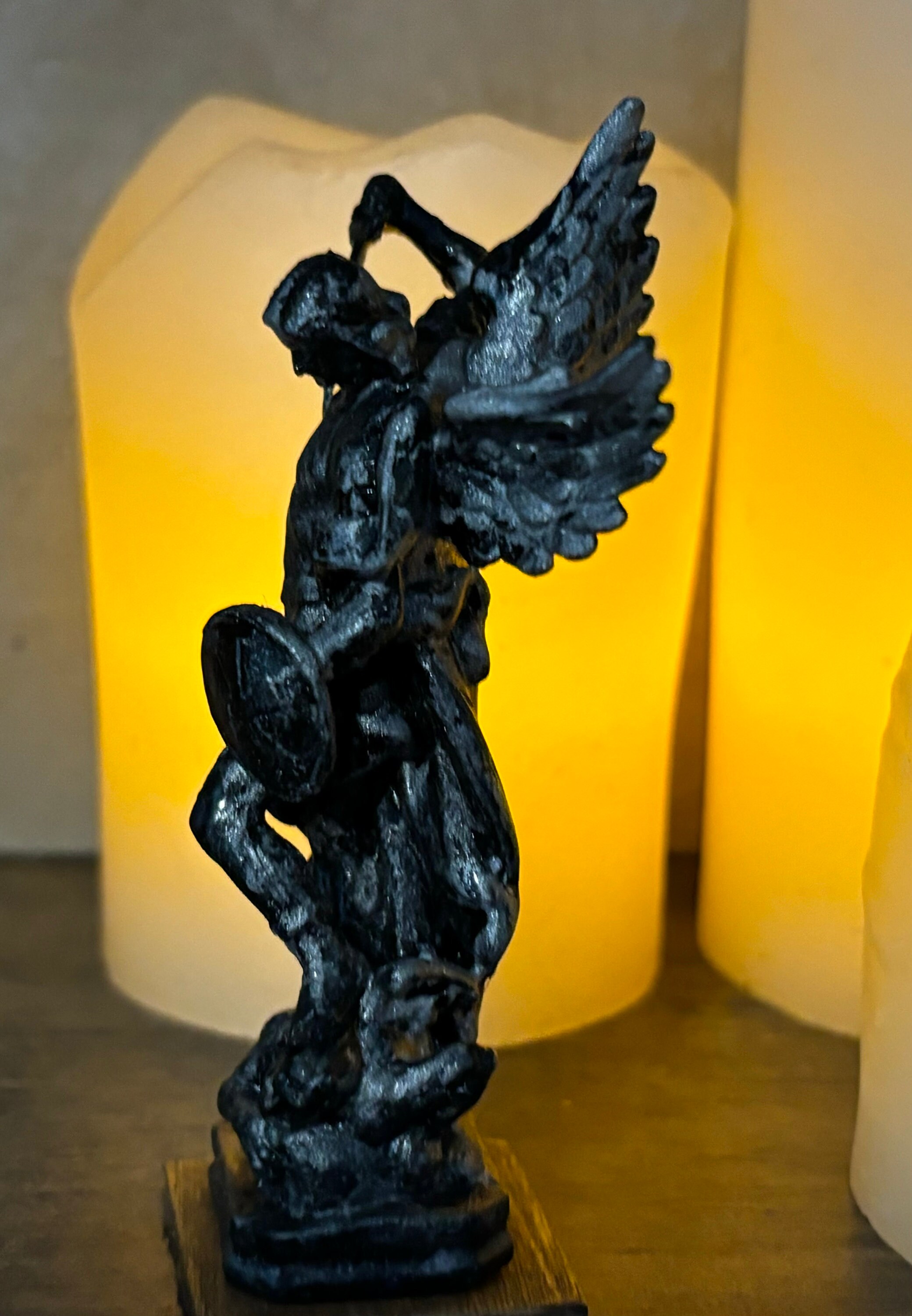 St Michal Archangel, Patron Saint of Protectors, Miniature Statue, Hand ...