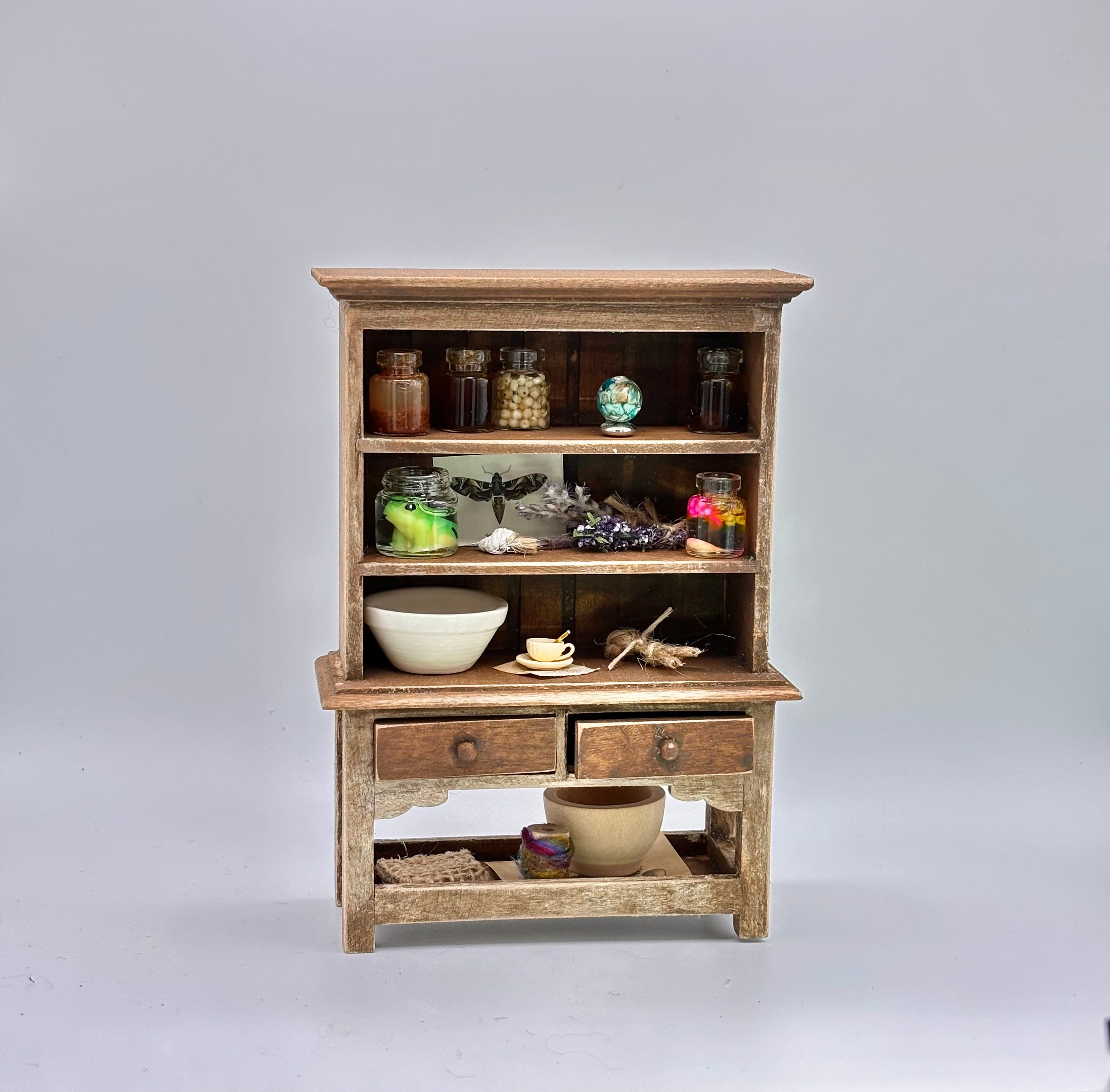 Handcrafted Mini Apothecary Cabinet Dollhouse Collectible Decor - Etsy